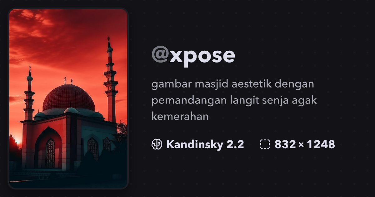 "gambar masjid aestetik dengan pemandanga..." | @xpose on Stablecog
